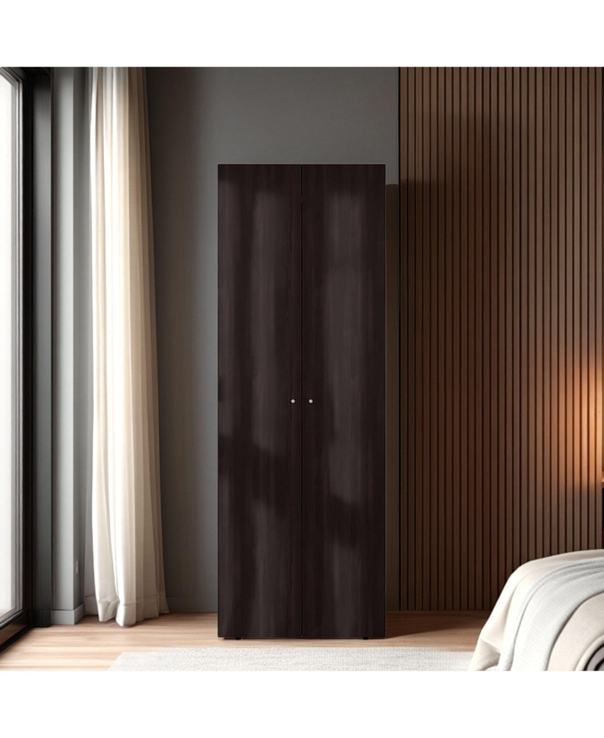 Click here for Fm Furniture World 2-Door Tall Wardrobe Cabinet  4... prices