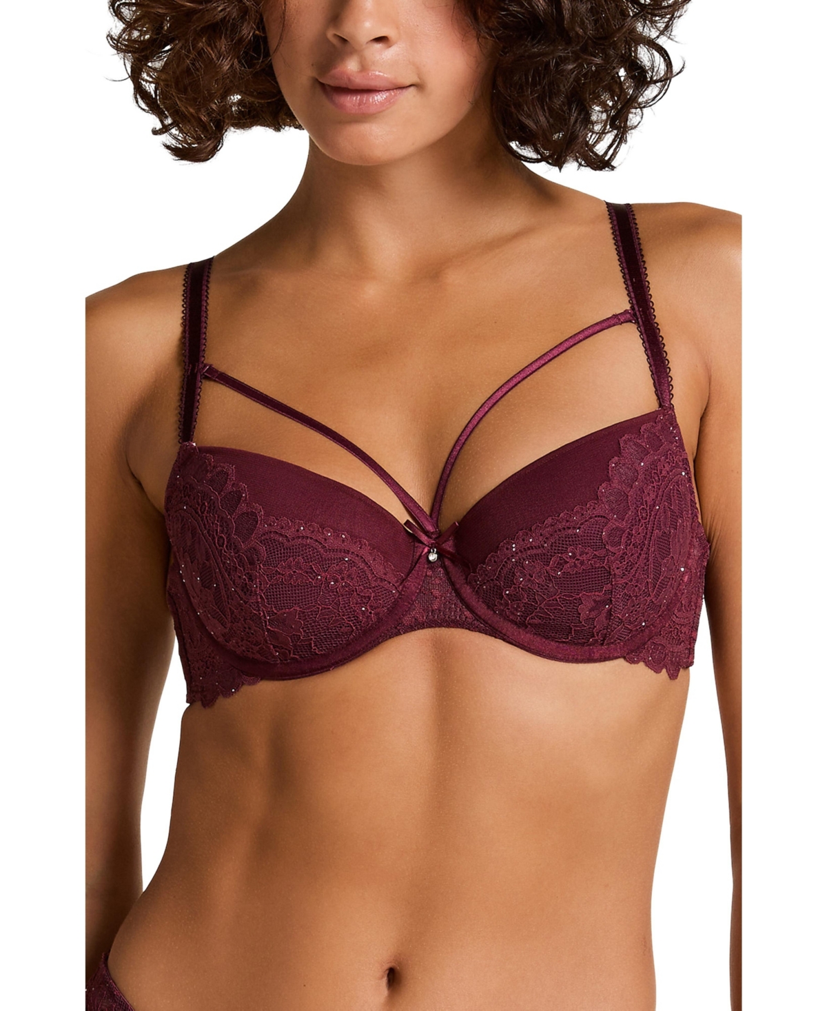 Click here for Hunkemoller Womens Marine Padded Underwired Bra -... prices