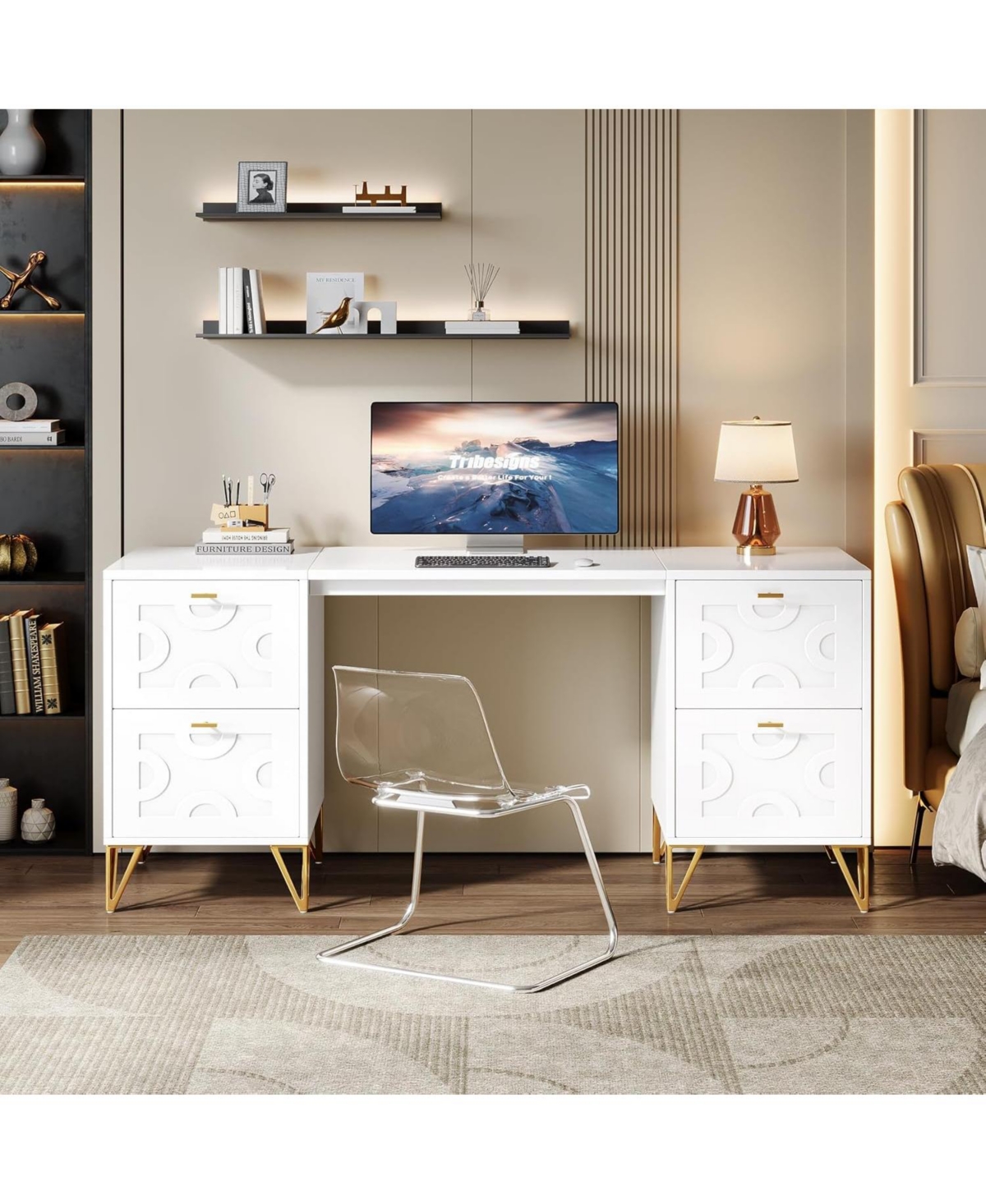 Click here for Tribesigns Computer Desk 59"  Home Office Des... prices