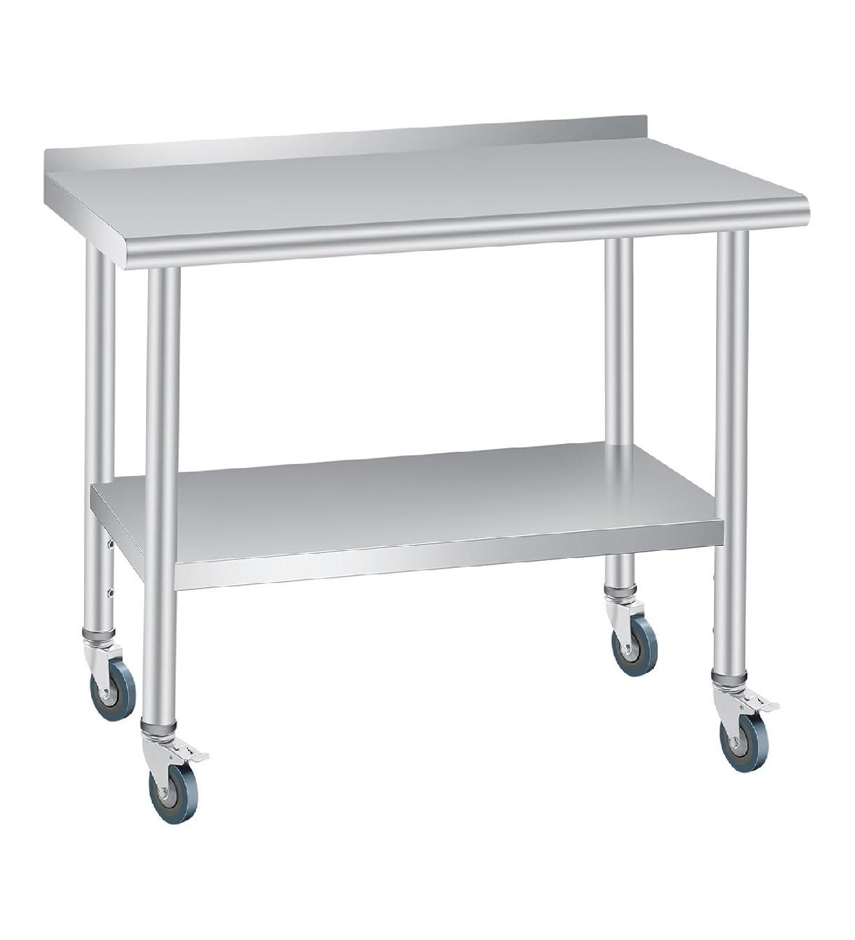 Click here for Gaomon Kitchen Table Stainless Steel Table Commerc... prices