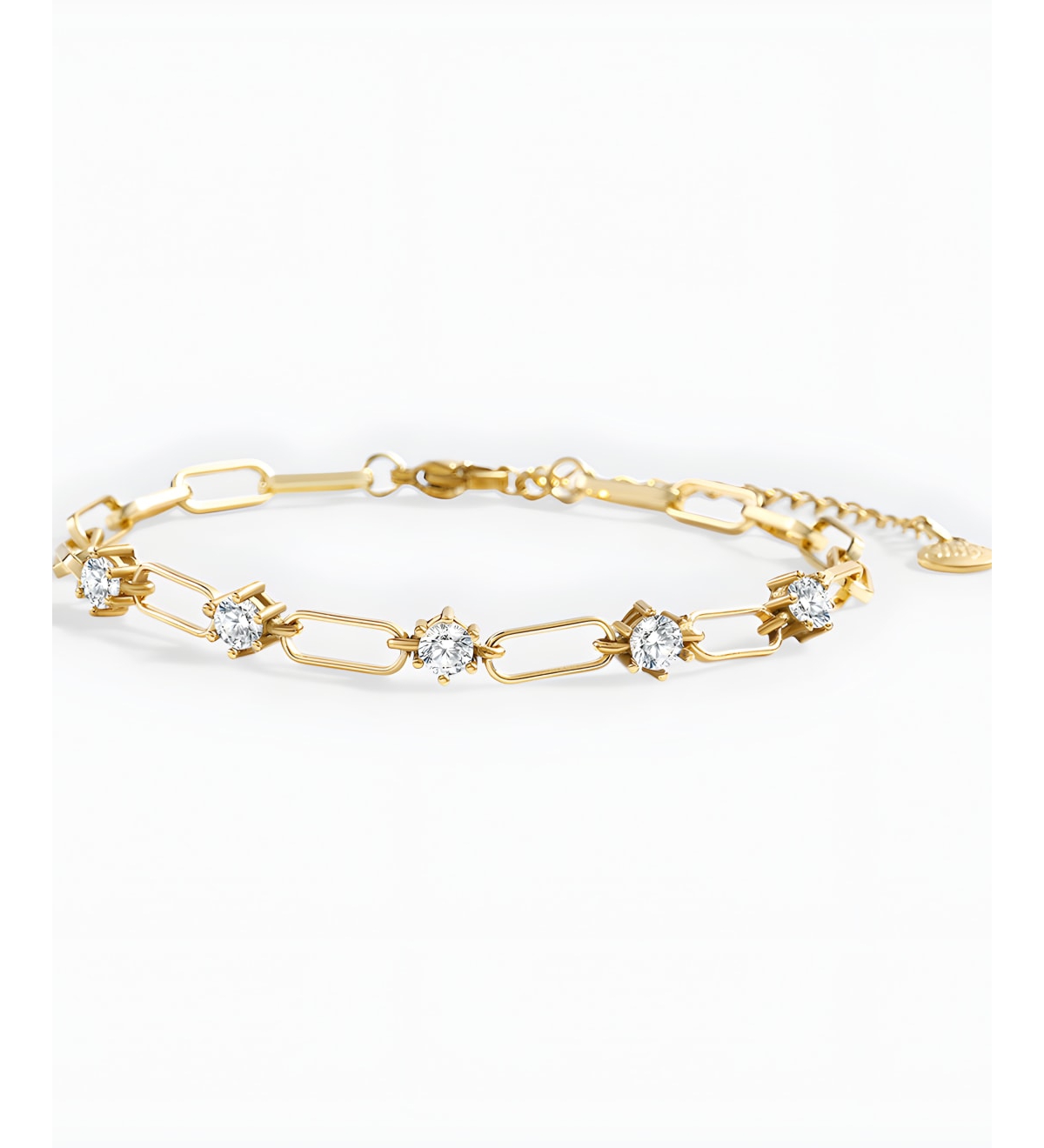 Click here for Mint & Lily Paperclip Bracelet with Gemstone Accen... prices