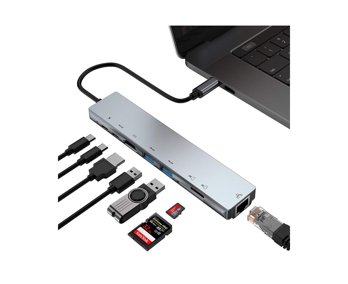 Click here for Risokeys 8 in 1 Usb C Hub Multiport Adapter- Lapto... prices