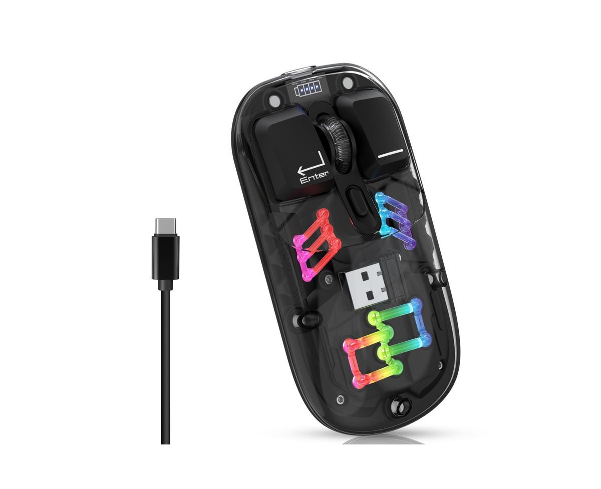Click here for Risokeys Dual-Mode Transparent Wireless Mouse  2.4... prices