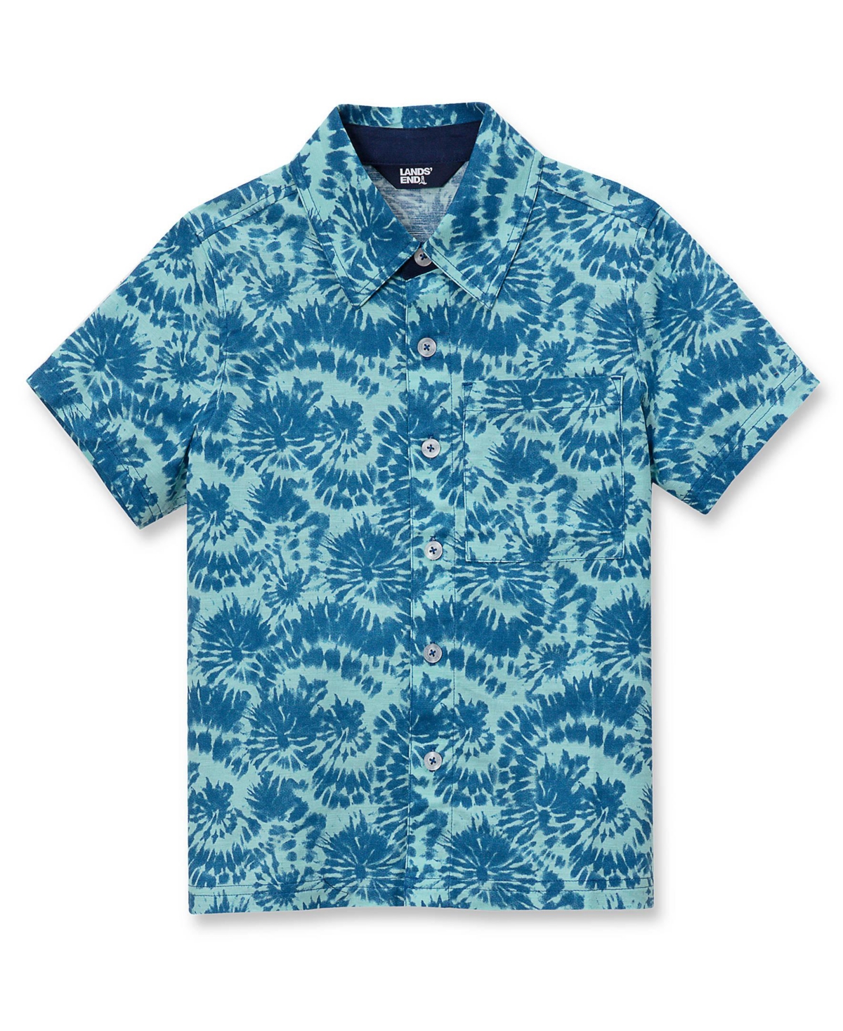 Click here for Lands End Boys Short Sleeve Linen Slub Button Down... prices