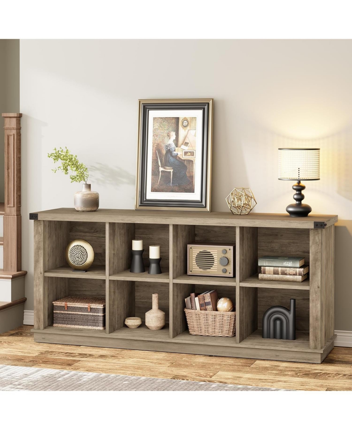 Click here for Gaomon 62" Long 3-Tier Farmhouse Bookcase  8... prices