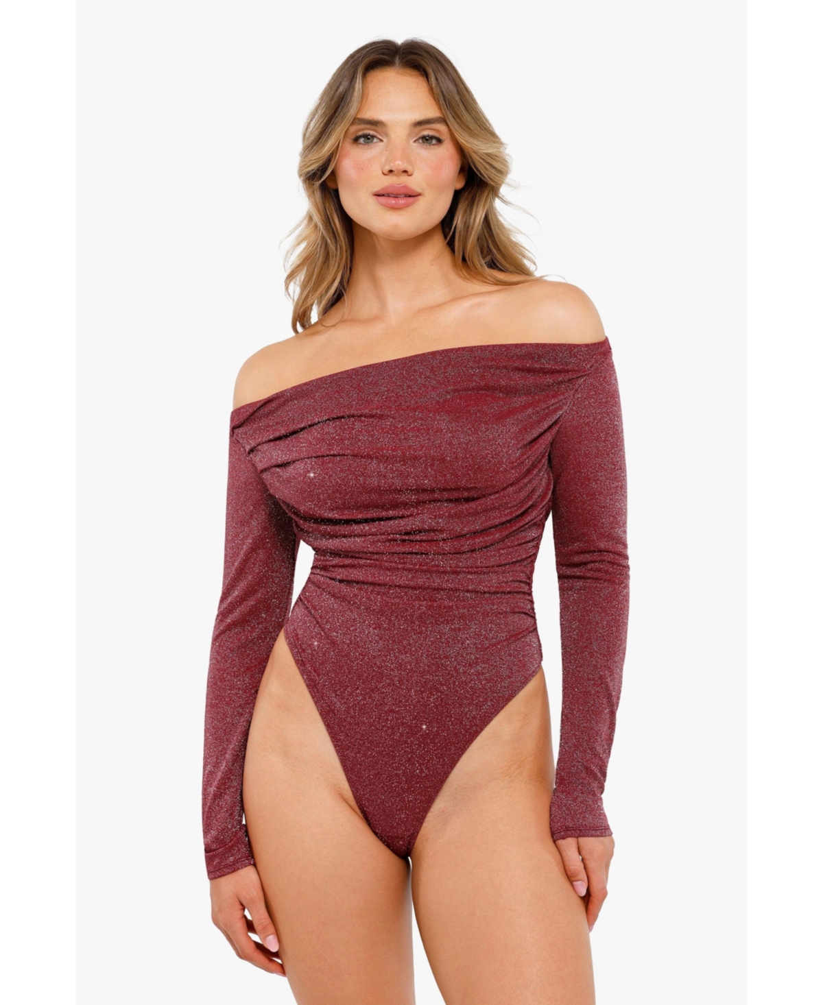 Click here for Popilush Womens Shapewear Metallic Knit Long Sleev... prices