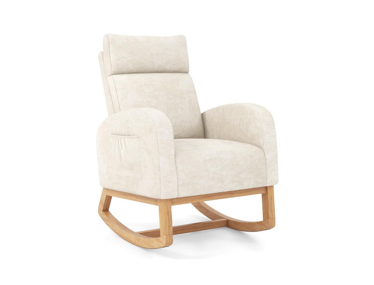 Click here for Slickblue Upholstered Nursery Rocking Chair with N... prices