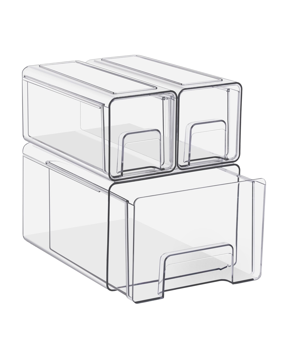 Click here for Sorbus 3 Piece Clear Stackable Storage Drawers Cas... prices