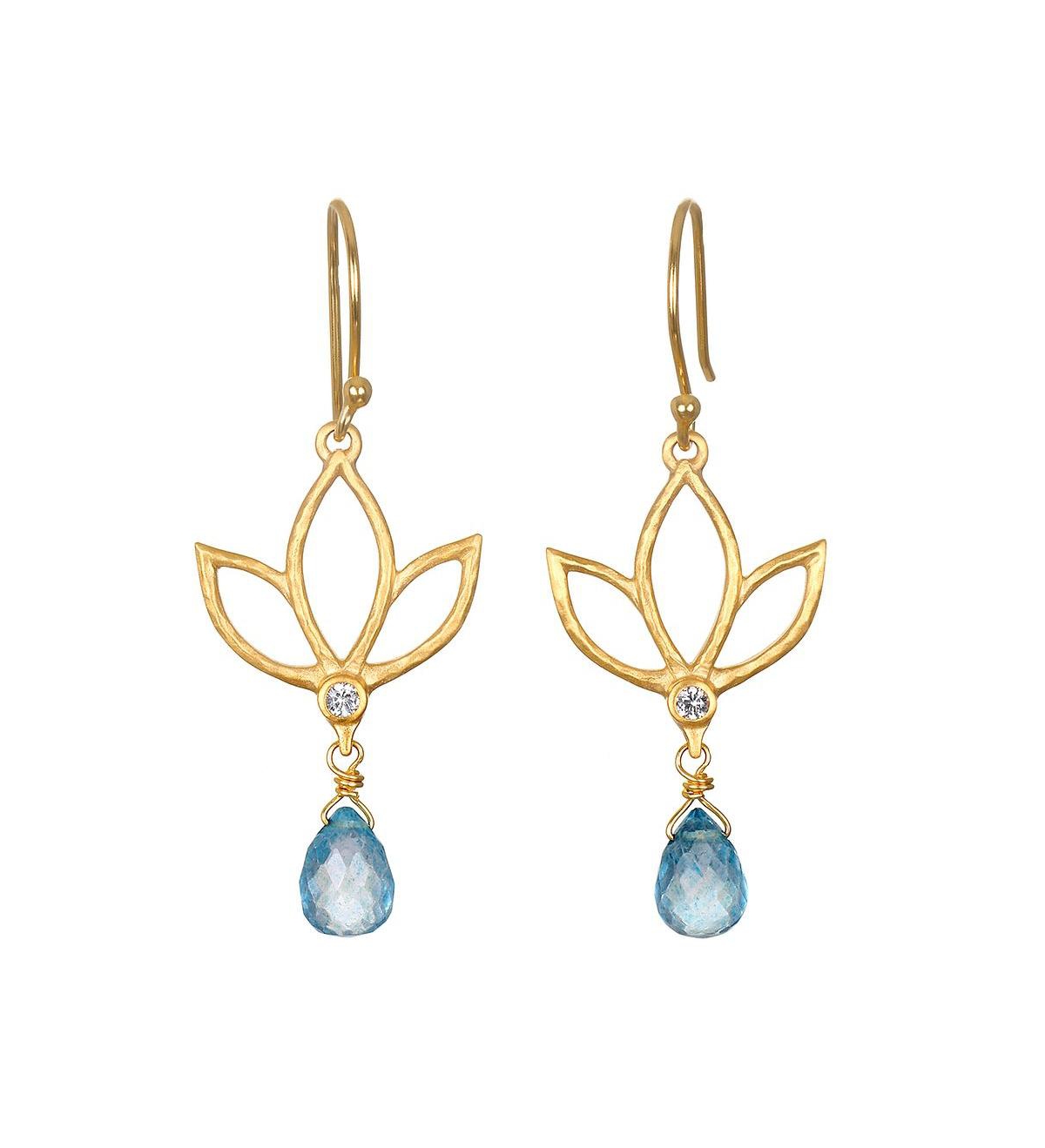 Click here for Satya Jewelry Ignite Renewal Topaz Lotus Drop Earr... prices