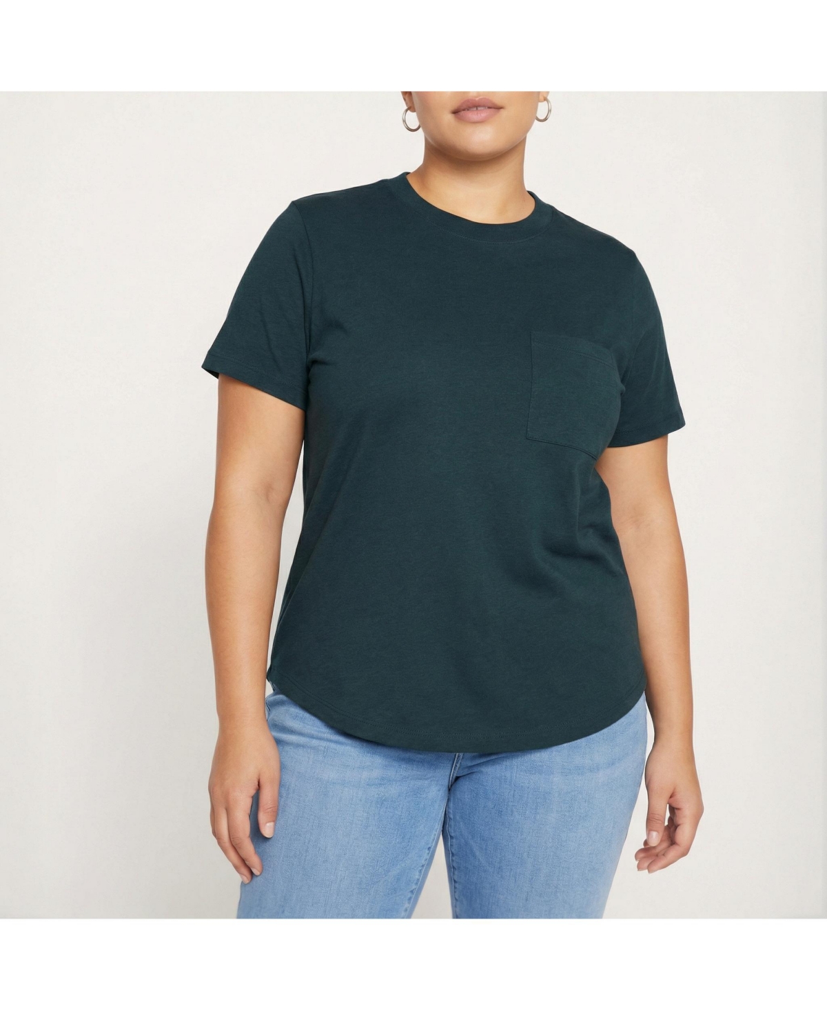 Click here for Universal Standard Plus Size Garcon Tee - Deep sea prices