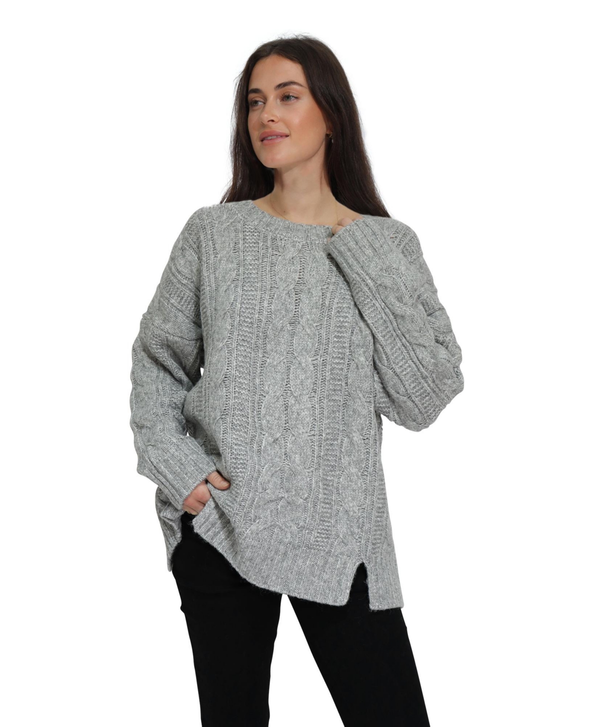Click here for Belle & Bloom Womens Perfect Me Oversized Crew Swe... prices