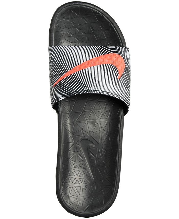 Nike Men's Benassi Solarsoft Print Slide Sandals from Finish Line - Macy's