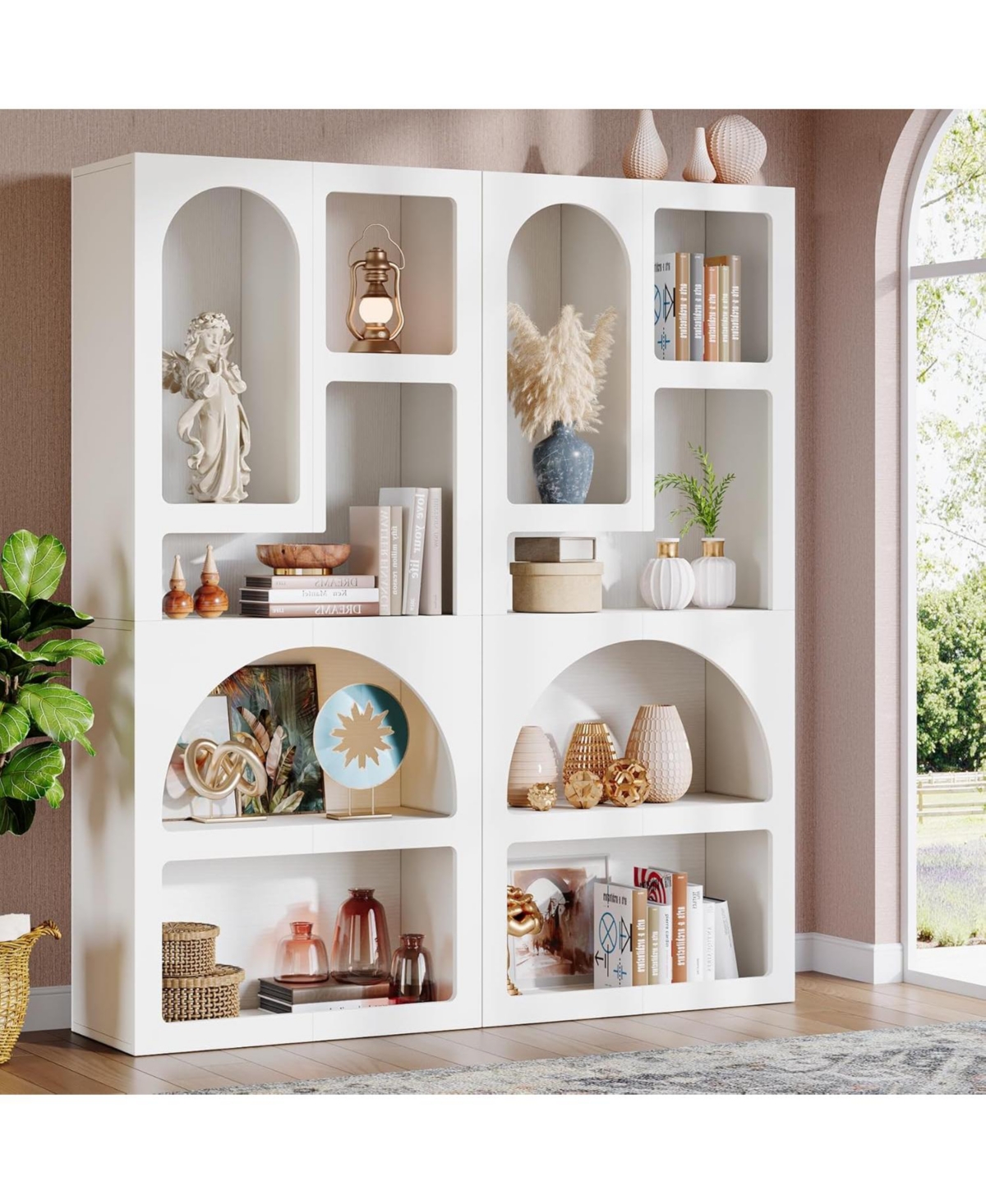 Click here for Tribesigns 70.87" Tall Geometric Bookcase Set... prices