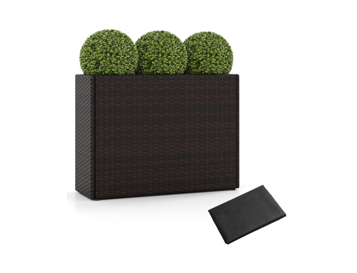 Click here for Slickblue 24 Inch Outdoor Wicker Raised Garden Bed... prices