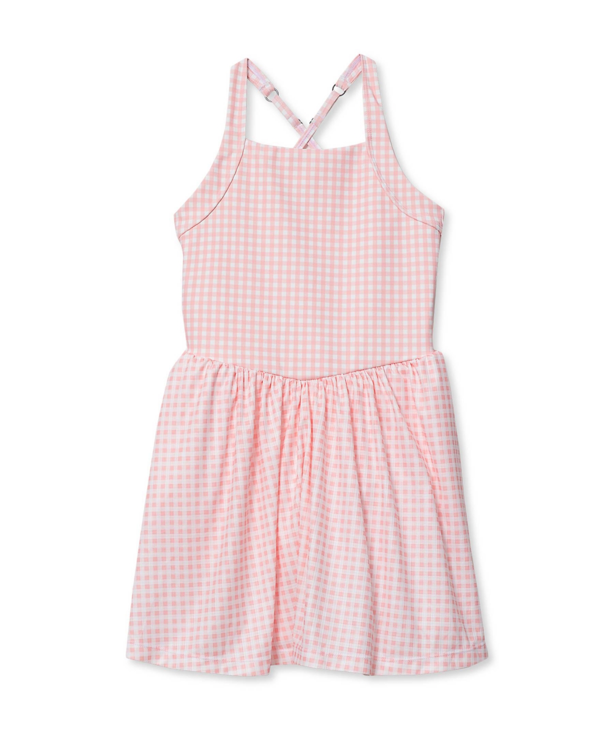 Click here for Lands End Girls Active Tank Dress - Pale rose ging... prices