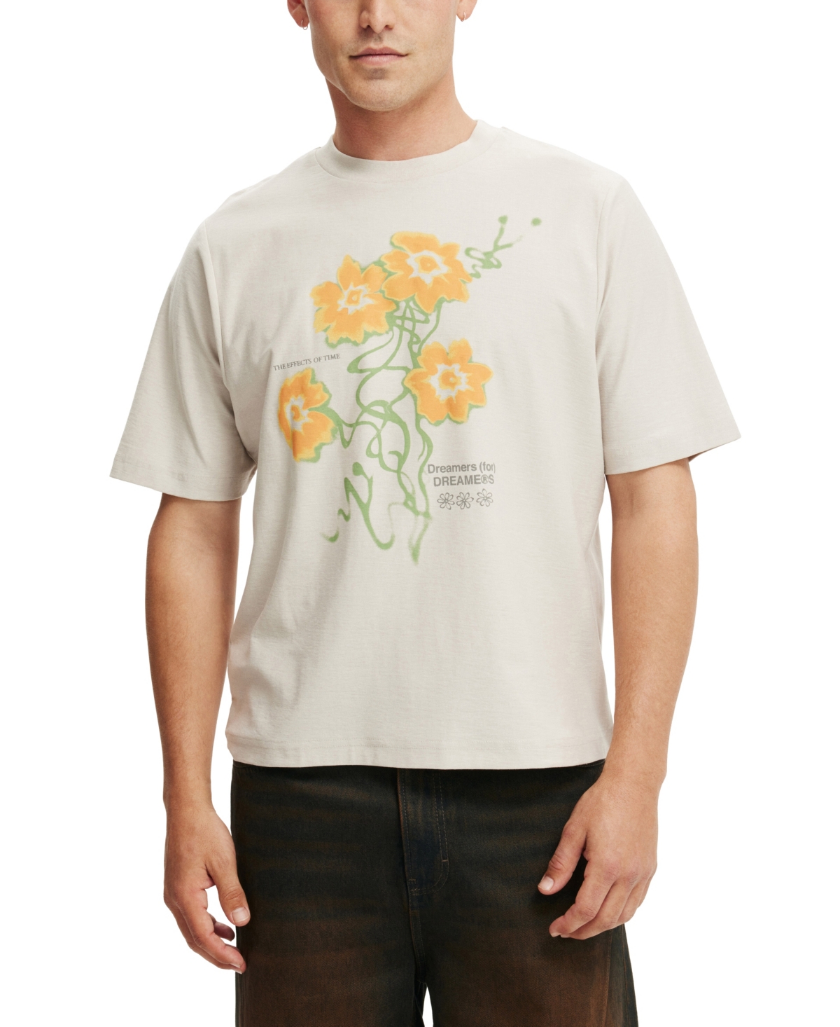 Click here for Cotton On Mens Crewneck Modern-Fit T-Shirt - Beige prices