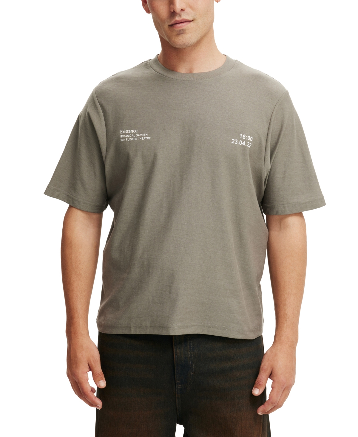 Click here for Cotton On Mens Crewneck Pull-On T-Shirt - Gray prices