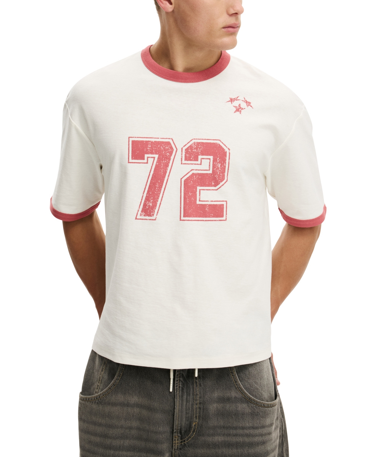 Click here for Cotton On Mens Crewneck Graphic T-Shirt - White prices