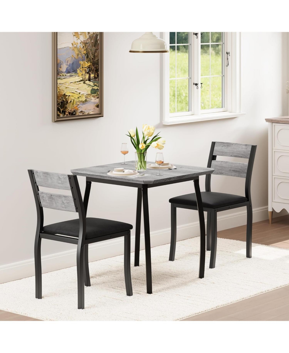 Click here for gaomon 3Pcs Dining Table Set for 2  Small Kitchen... prices