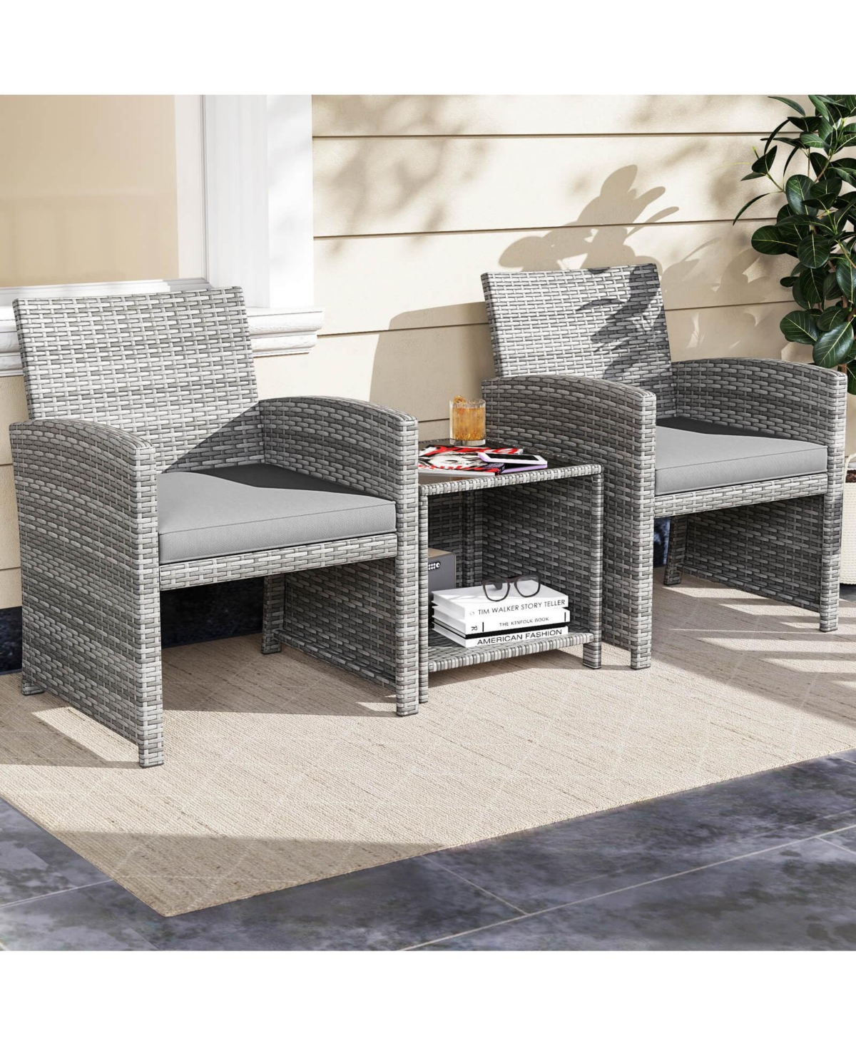 Click here for Costway 3 Pcs Patio Furniture Set with Tempered Gl... prices