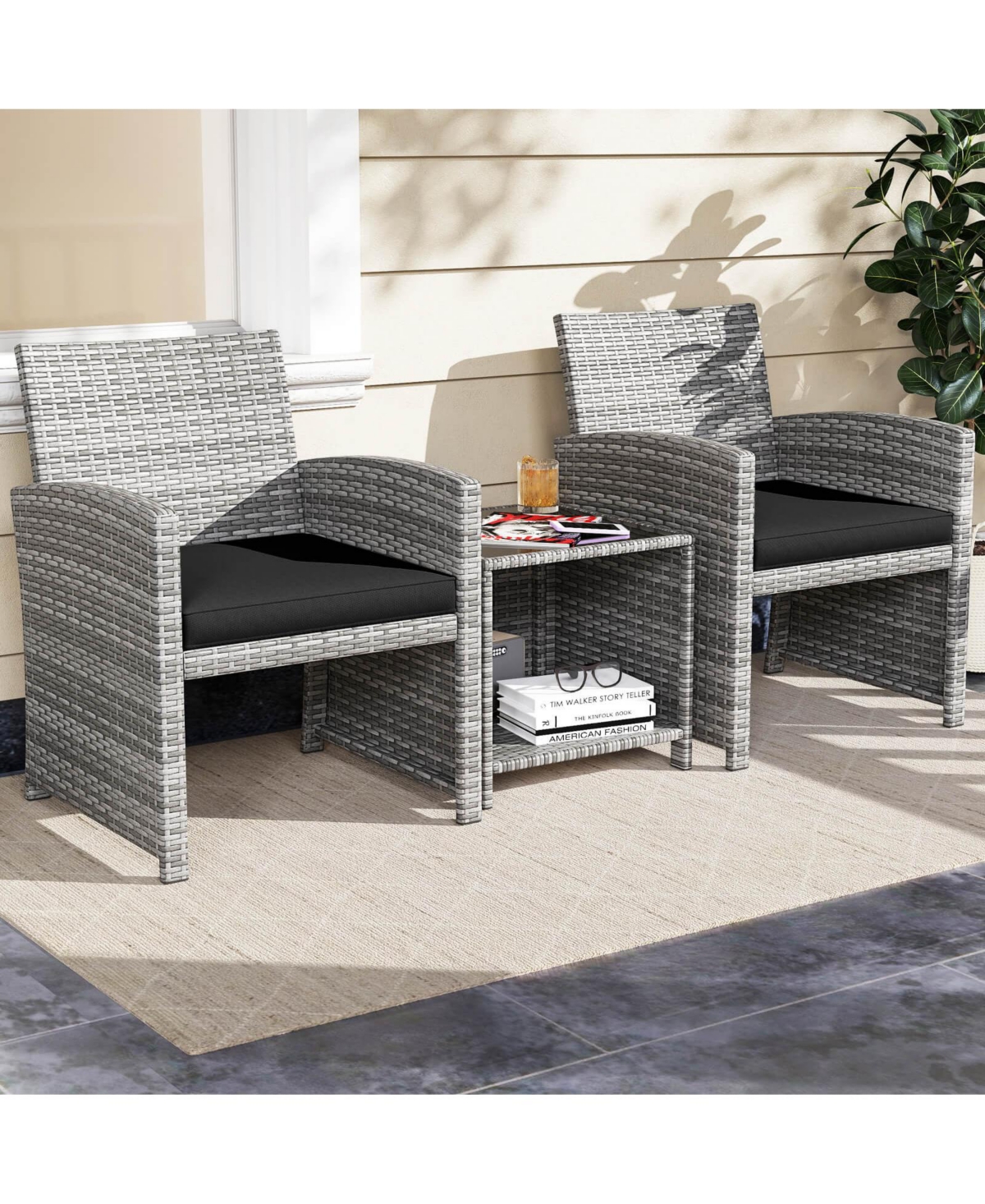 Click here for Costway 3 Pcs Patio Furniture Set with Tempered Gl... prices