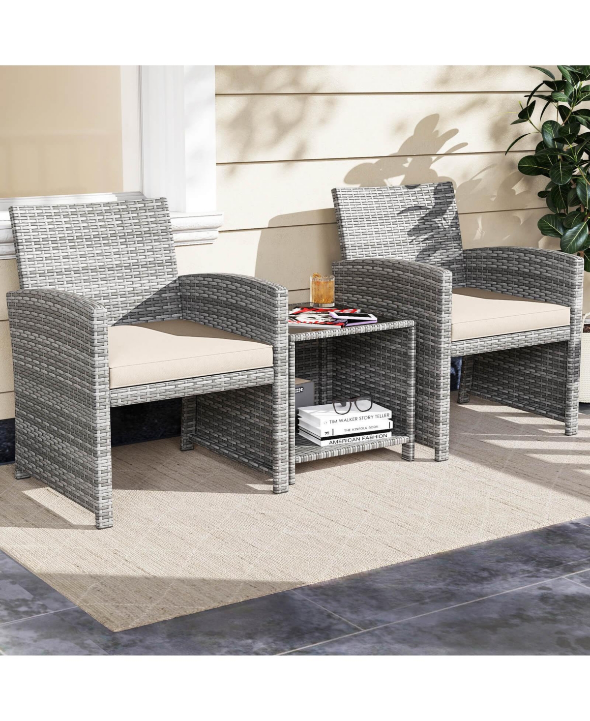 Click here for Costway 3 Pcs Patio Furniture Set with Tempered Gl... prices
