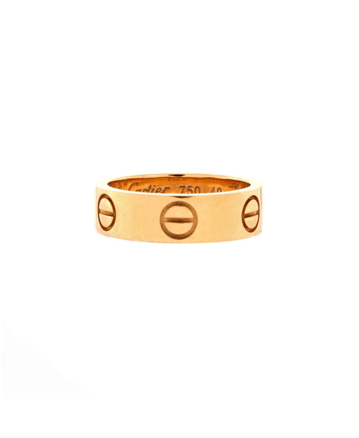 Click here for Pre-Owned Cartier Love Band Ring - 18k yellow gold prices