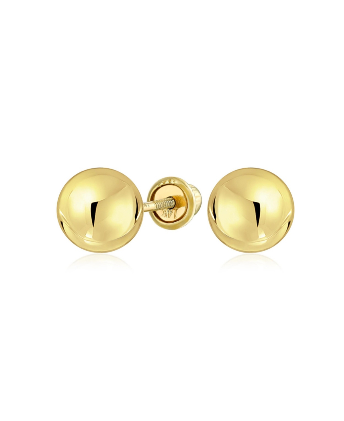 Click here for Bling Jewelry Classic Yellow 14K Gold Ball Stud Ea... prices