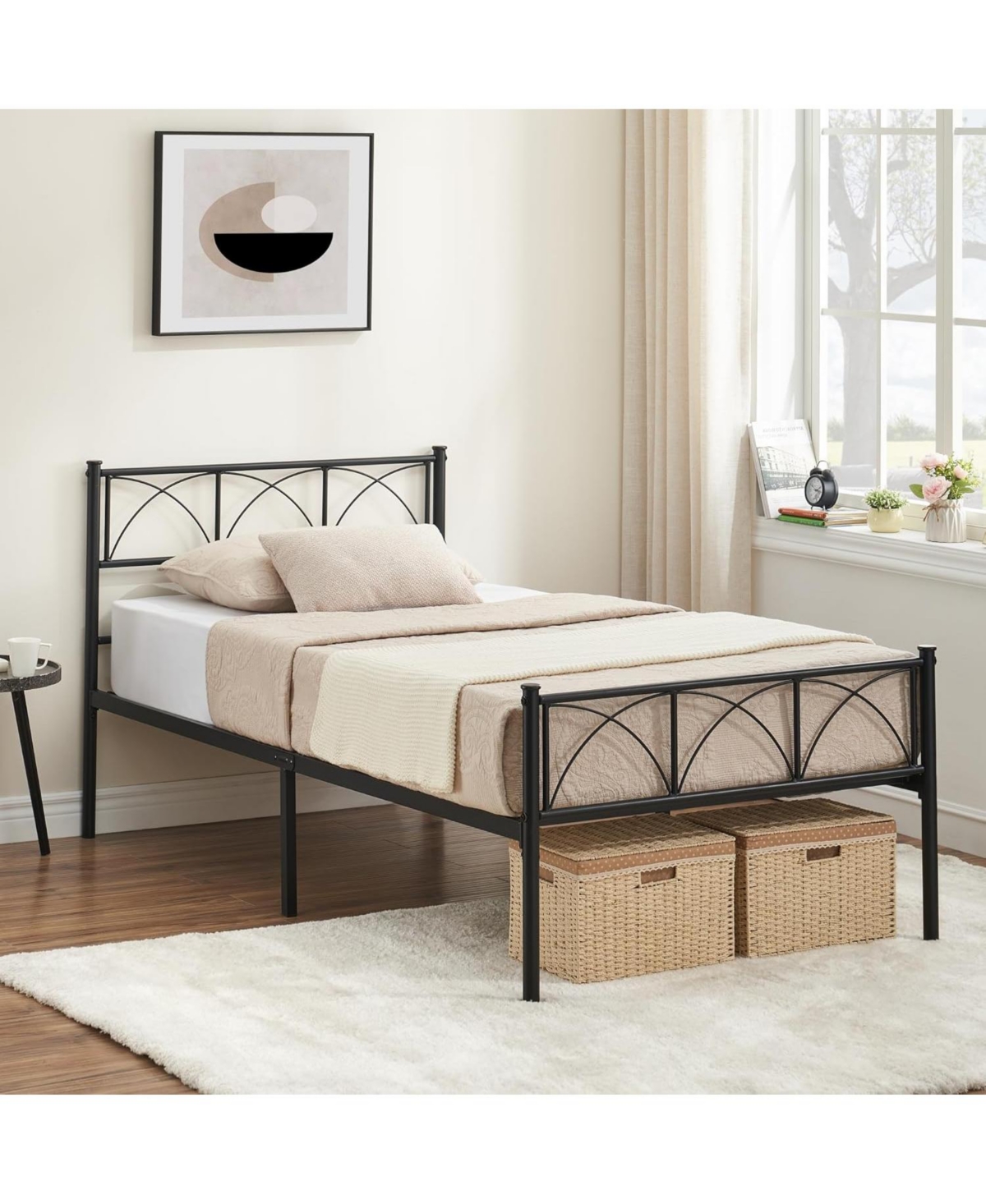 Click here for gaomon Twin Size Platform Bed Frame  Twin Metal Be... prices