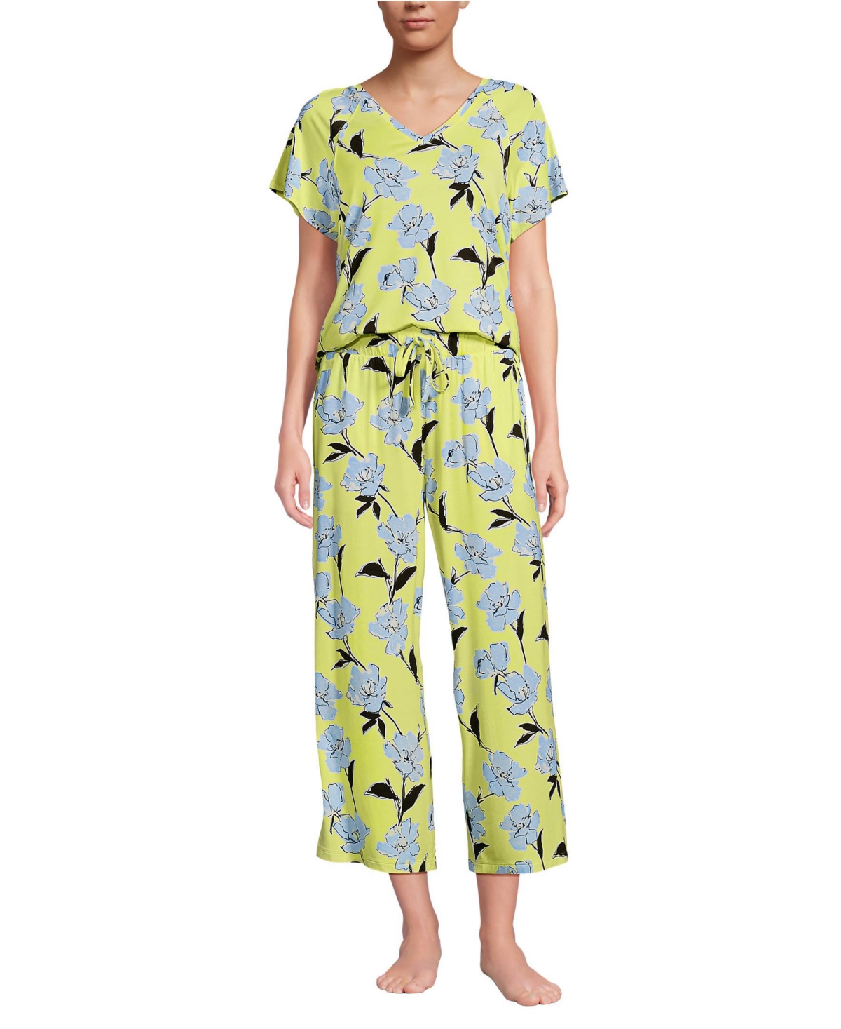 Click here for Lands End Womens Cooling Pajama Set - Soft lemonce... prices