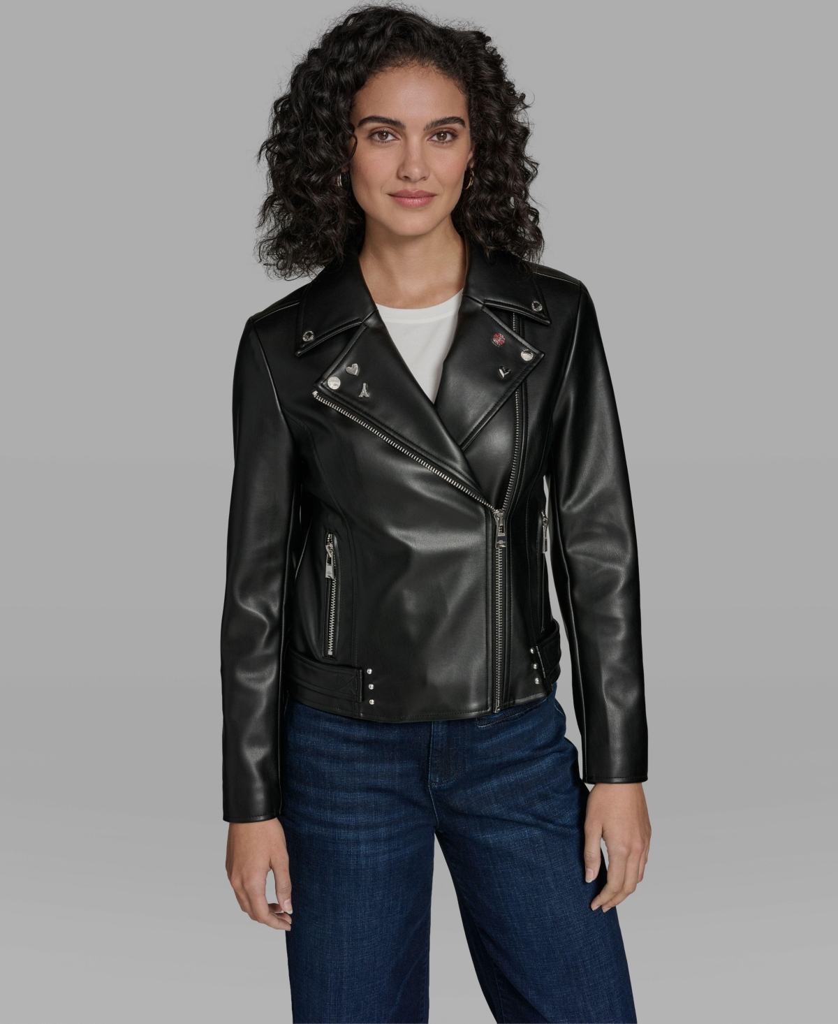 Click here for Karl Lagerfeld Paris Womens Logo Pin Asymmetrical... prices