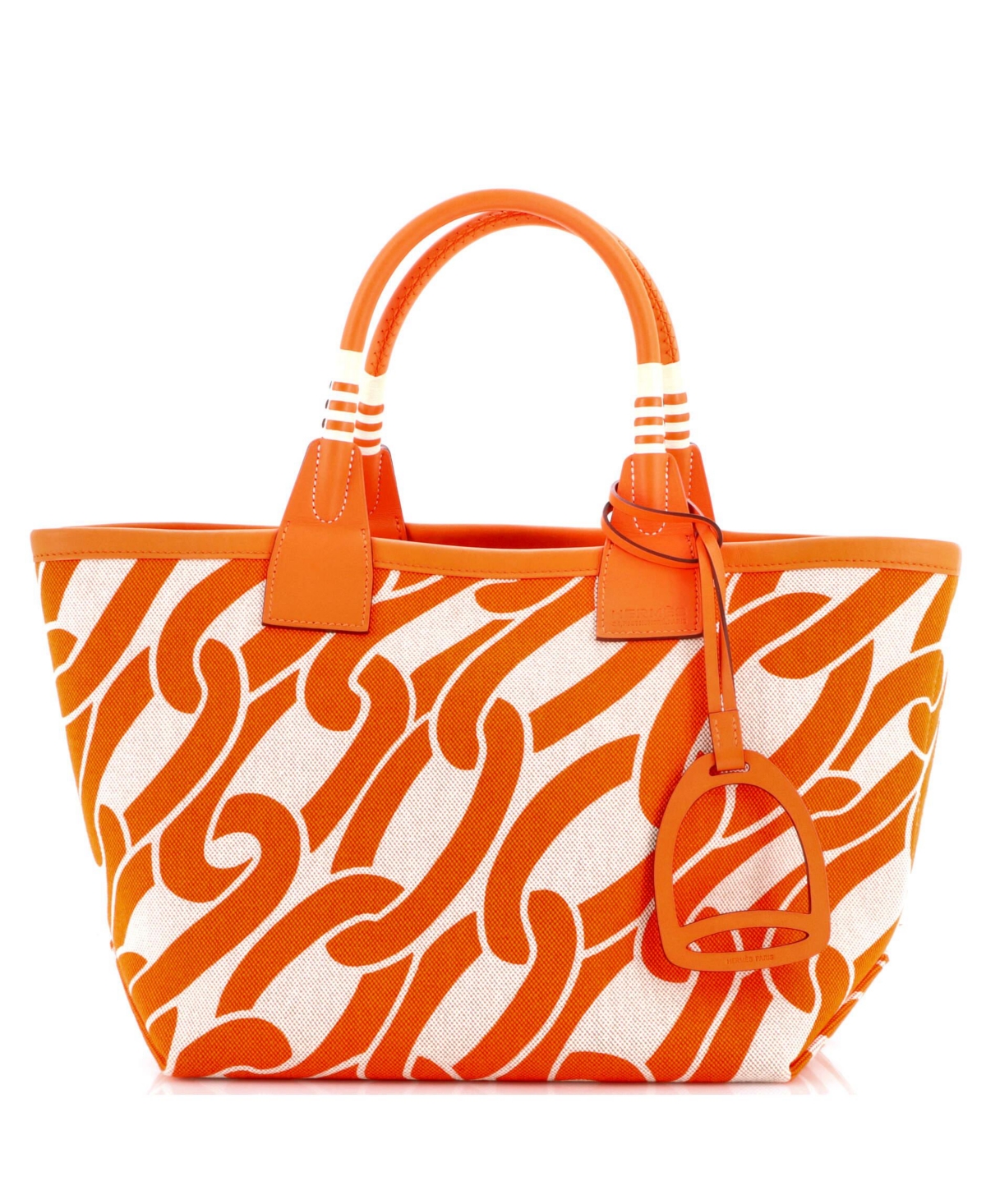 Click here for Pre-Owned HERMES 25 Sac Steeple Tote Printed Toile... prices