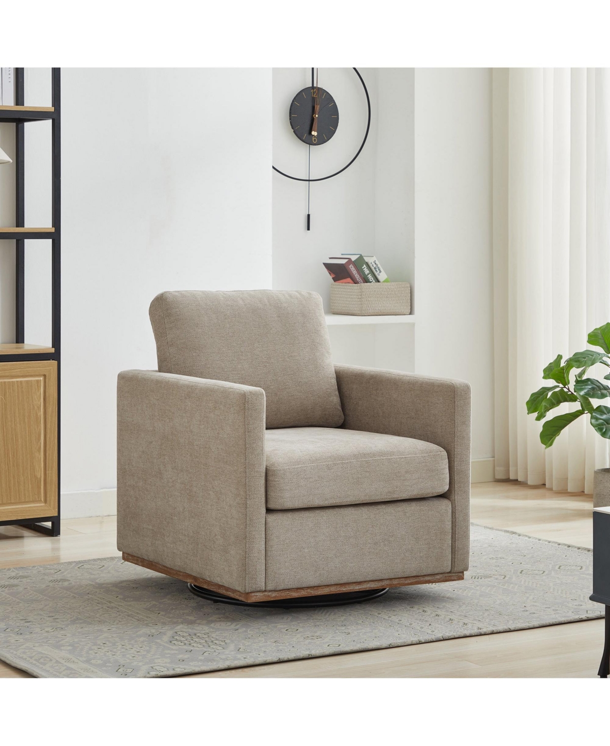 Click here for Clihome Square Swivel Accent Chair  Chenille Uphol... prices