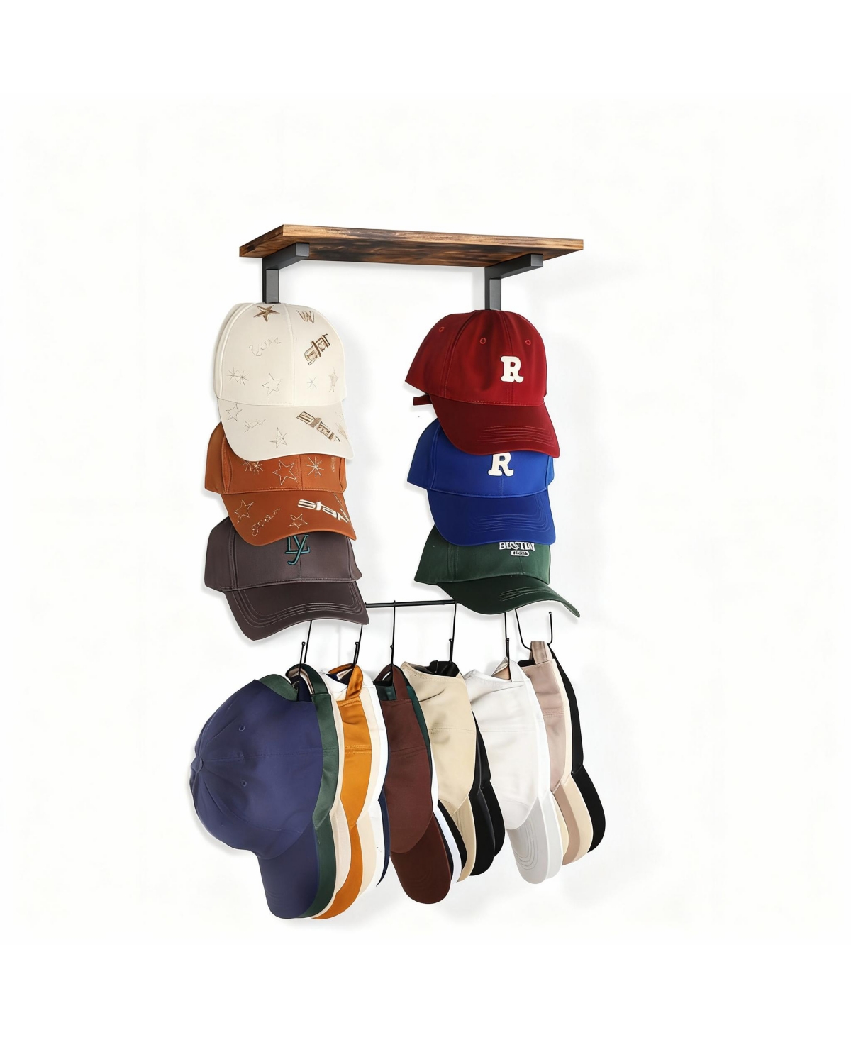 Click here for Yigii Wall Hat Rack with Shelves for Hats  Caps  &... prices