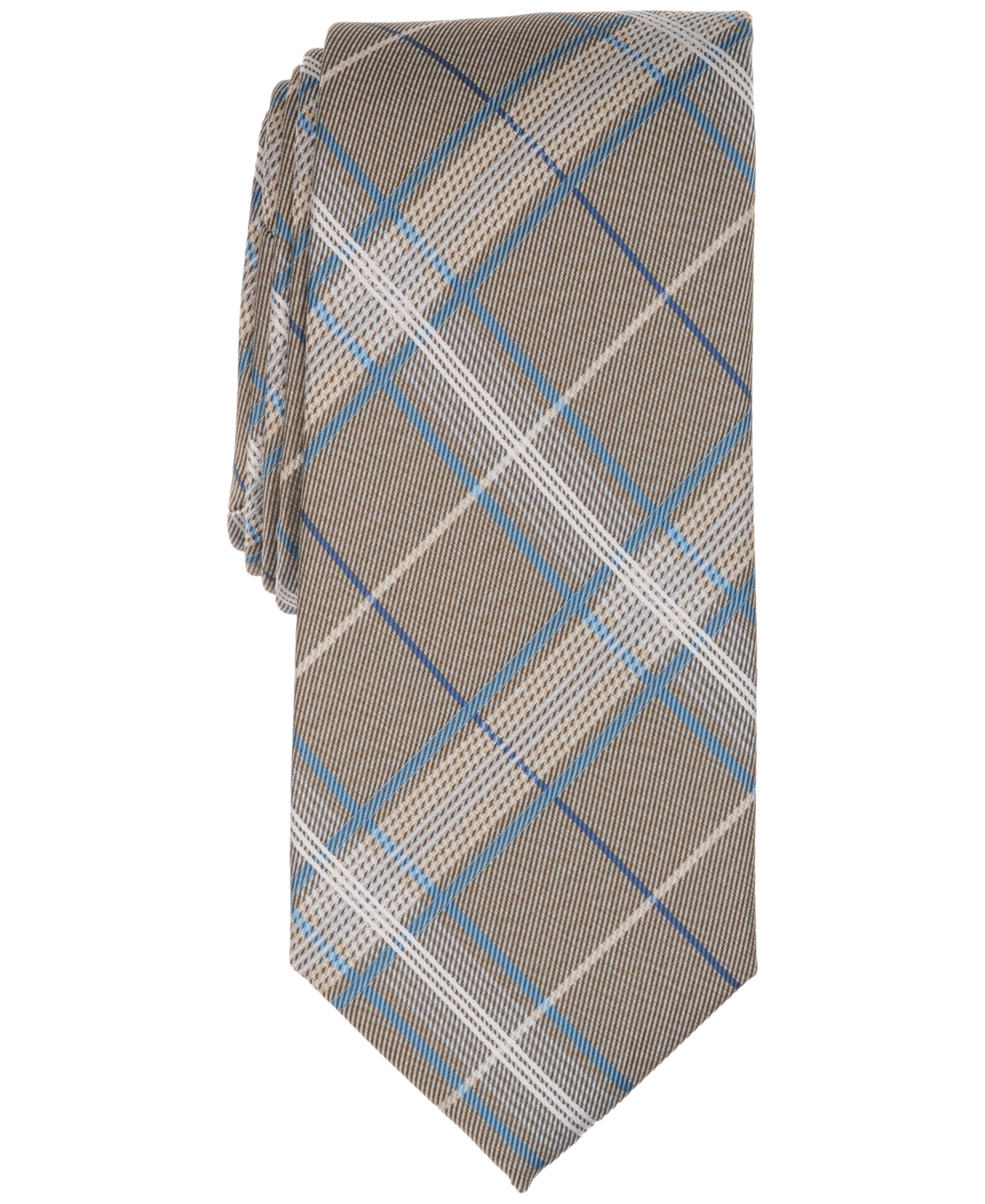 Click here for Perry Ellis Mens Legera Plaid Tie - Taupe prices