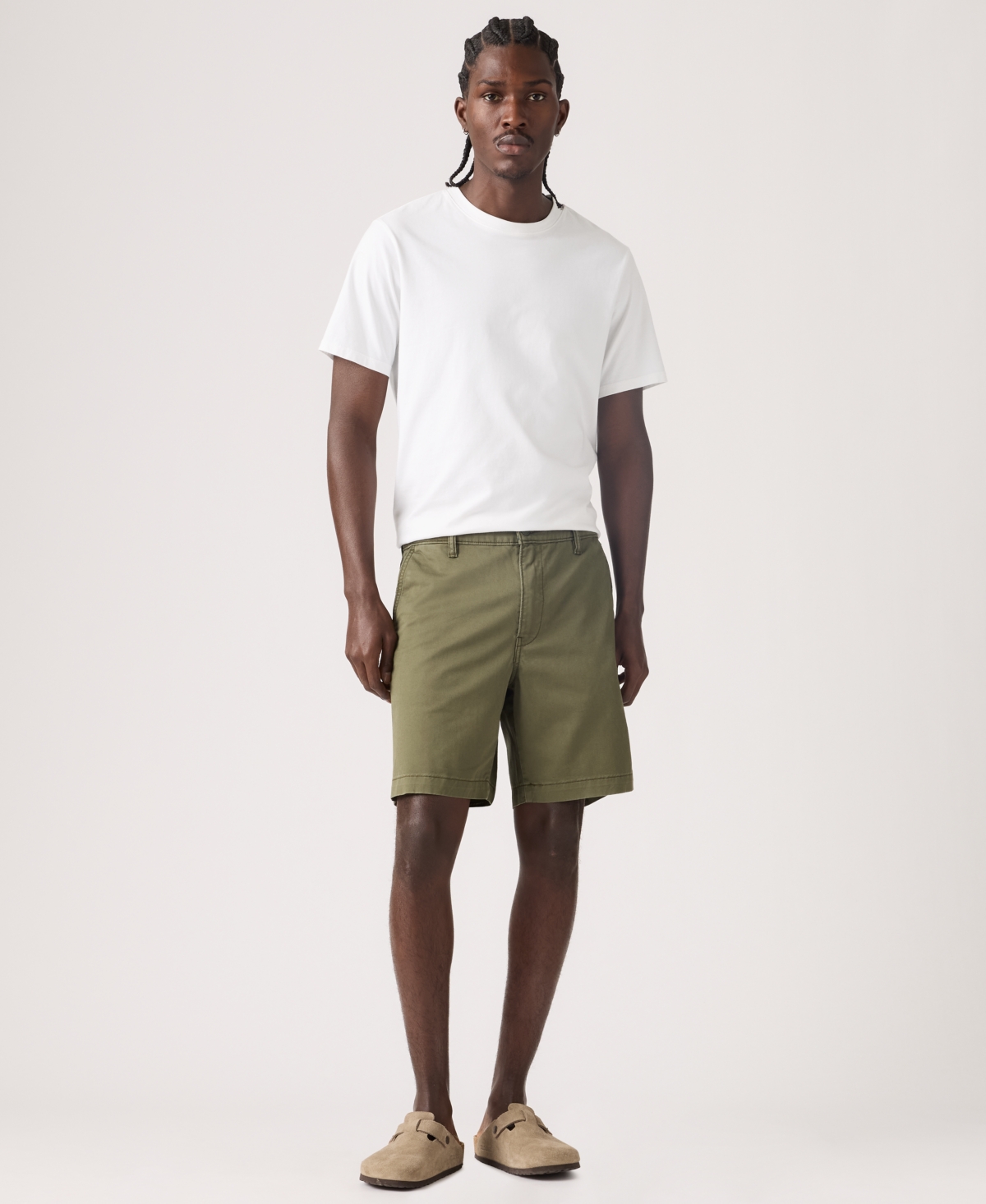 Click here for Levis Mens Relaxed-Fit 8 Chino Shorts - Olive Nigh... prices