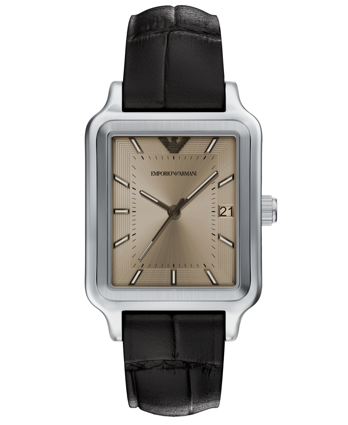 Click here for Emporio Armani Mens Quartz Three-Hand Brown Leathe... prices