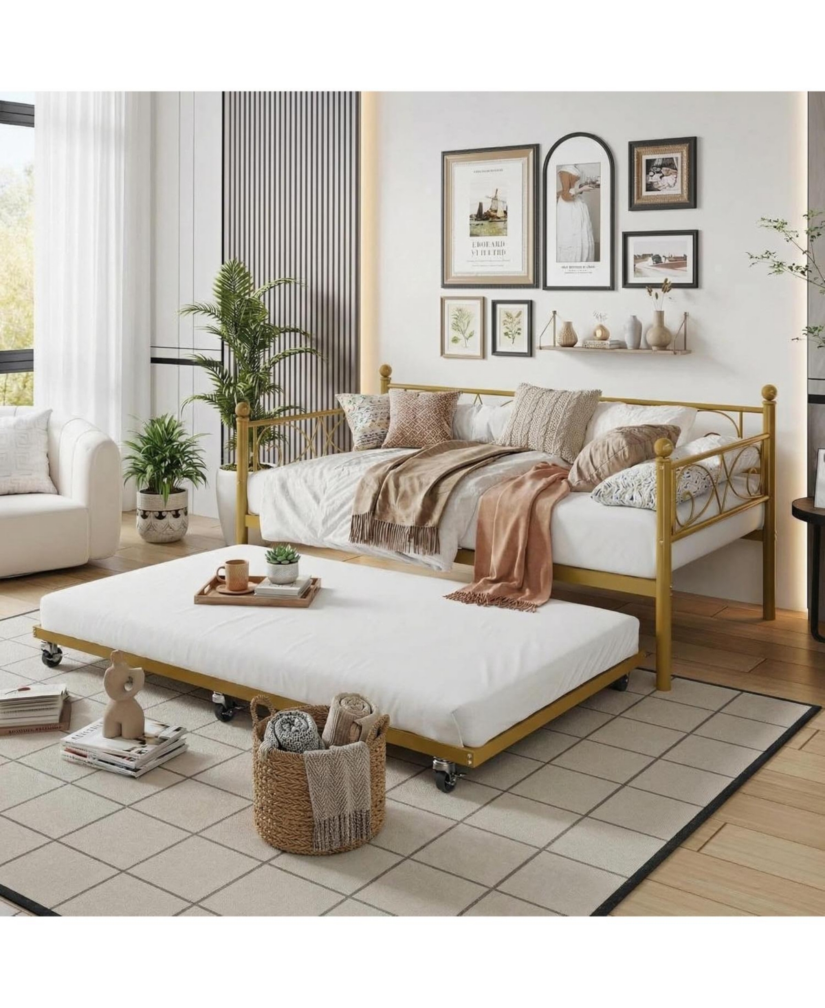 Click here for gaomon Space-Saving Heavy Duty Metal Daybed with P... prices