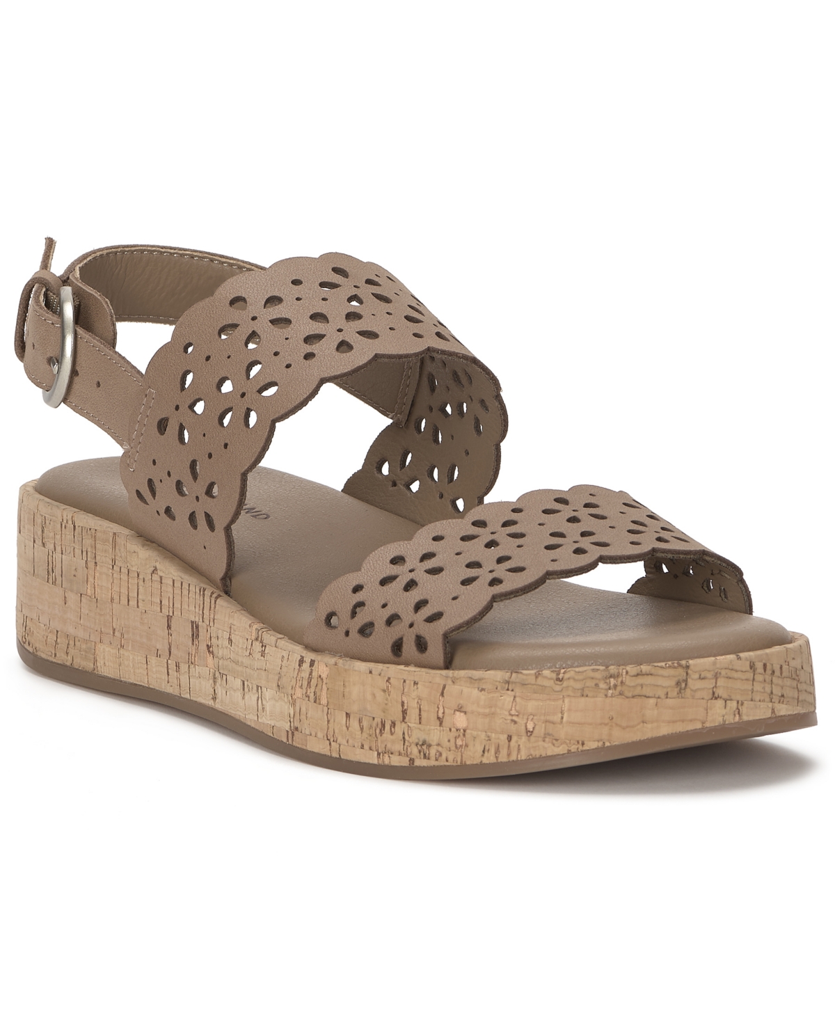 Click here for Lucky Brand Womens Elsie Double Band Round Toe Wed... prices