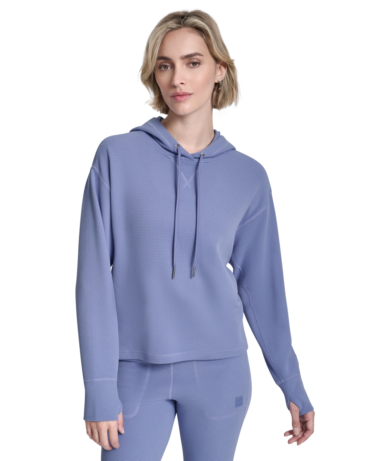 Click here for Dkny Sport Womens Transcend Thermal V-Inset Hoodie... prices