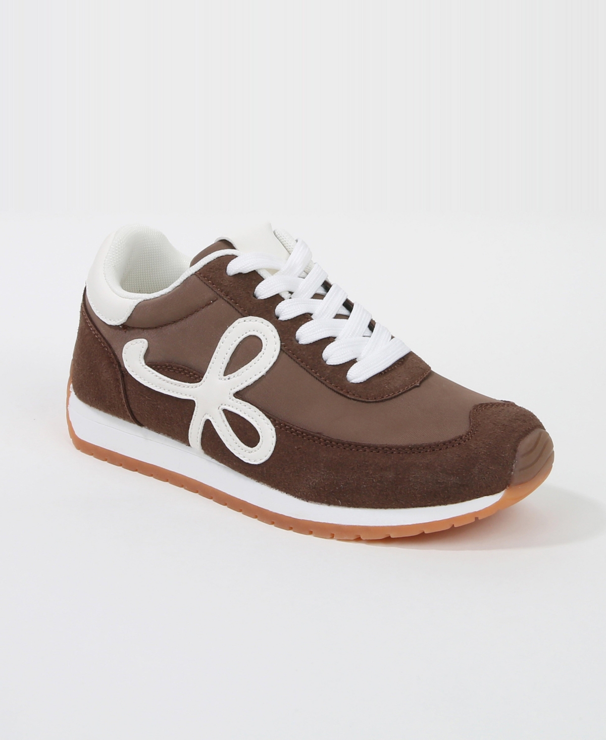 Click here for Berness Simone Lace-Up Sneakers - Brown prices