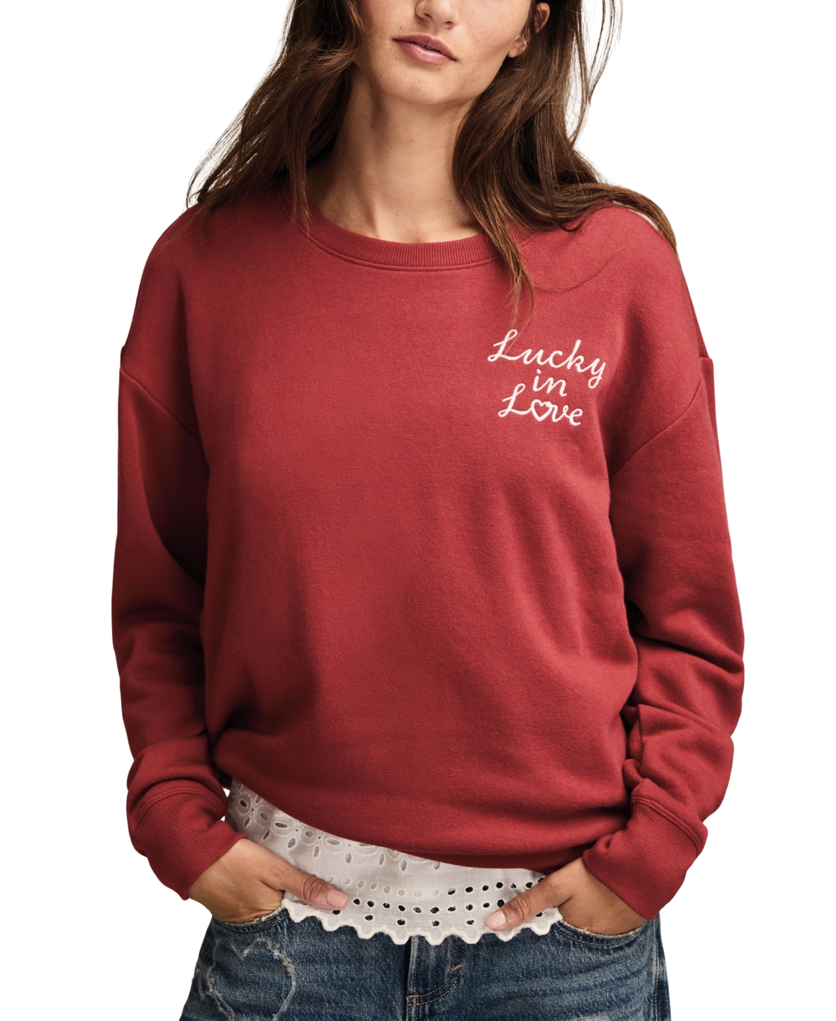 Click here for Lucky Brand Womens Valentine Crewneck Sweatshirt -... prices
