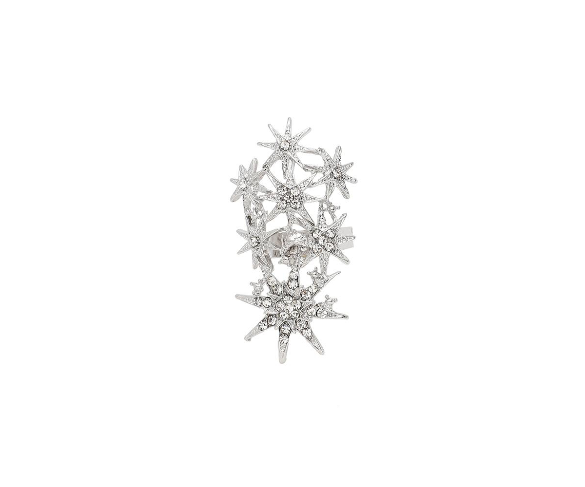 Click here for Sohi Womens Silver Celestrial Cocktail Ring - Silv... prices