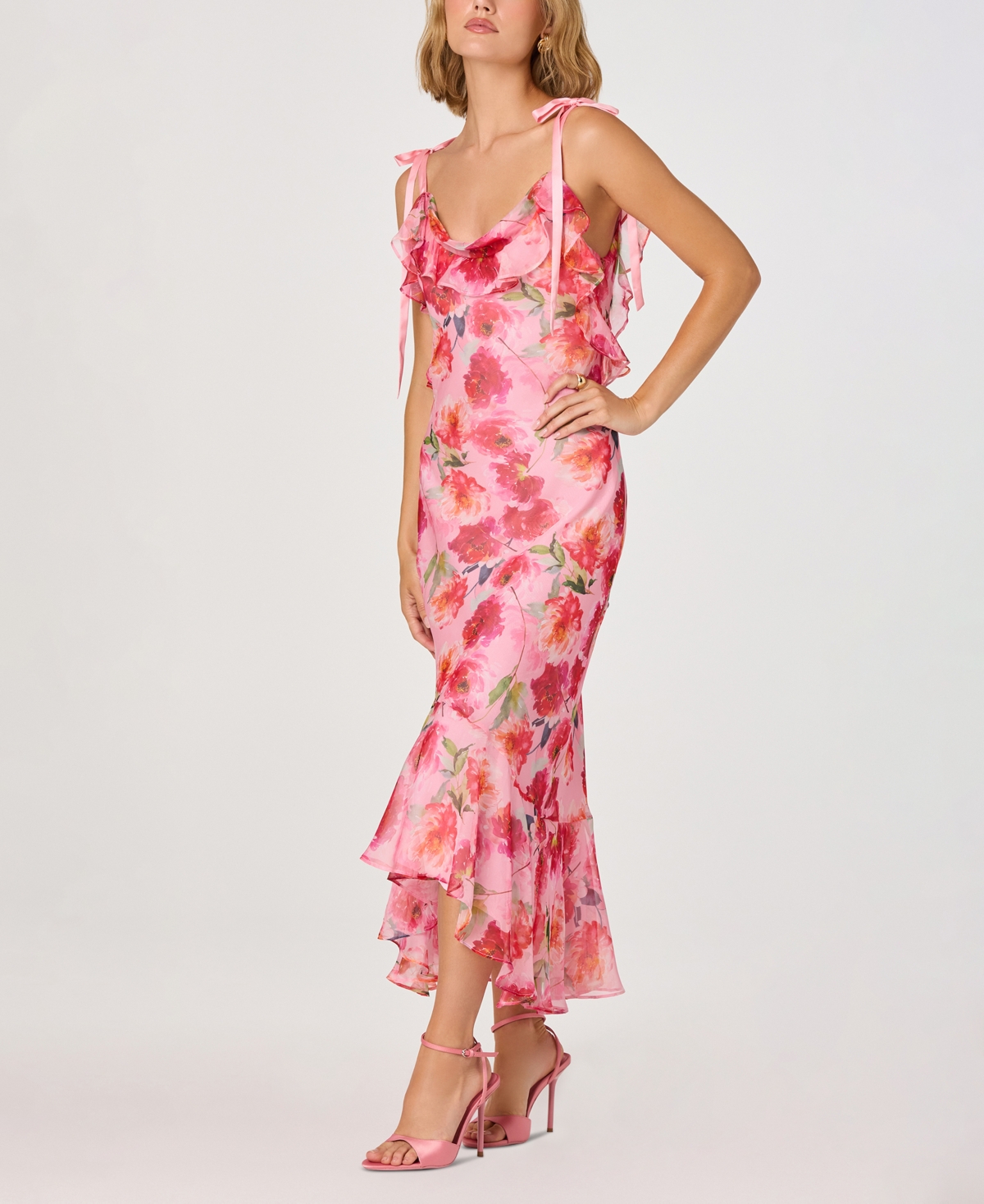 Click here for Astr the Label Womens Nissa Round Neck Dress - Pin... prices