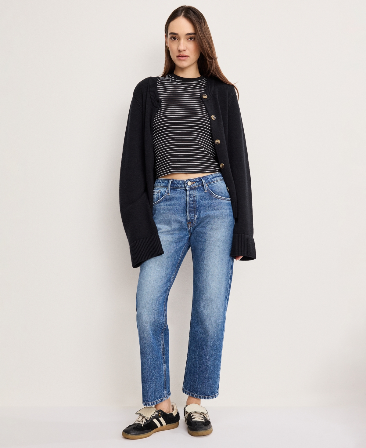 Click here for Good American Womens Straight Ankle Jeans - Indigo... prices