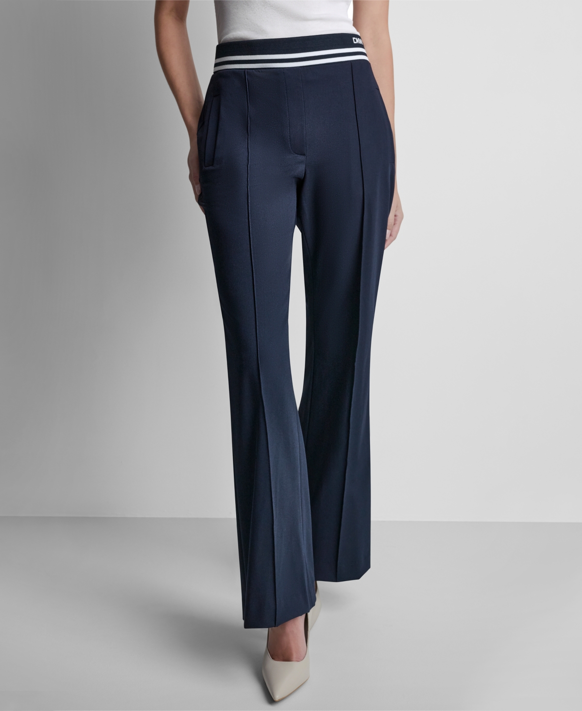 Click here for Dkny Womens Mid Rise Straight-Leg Pants - Navy prices