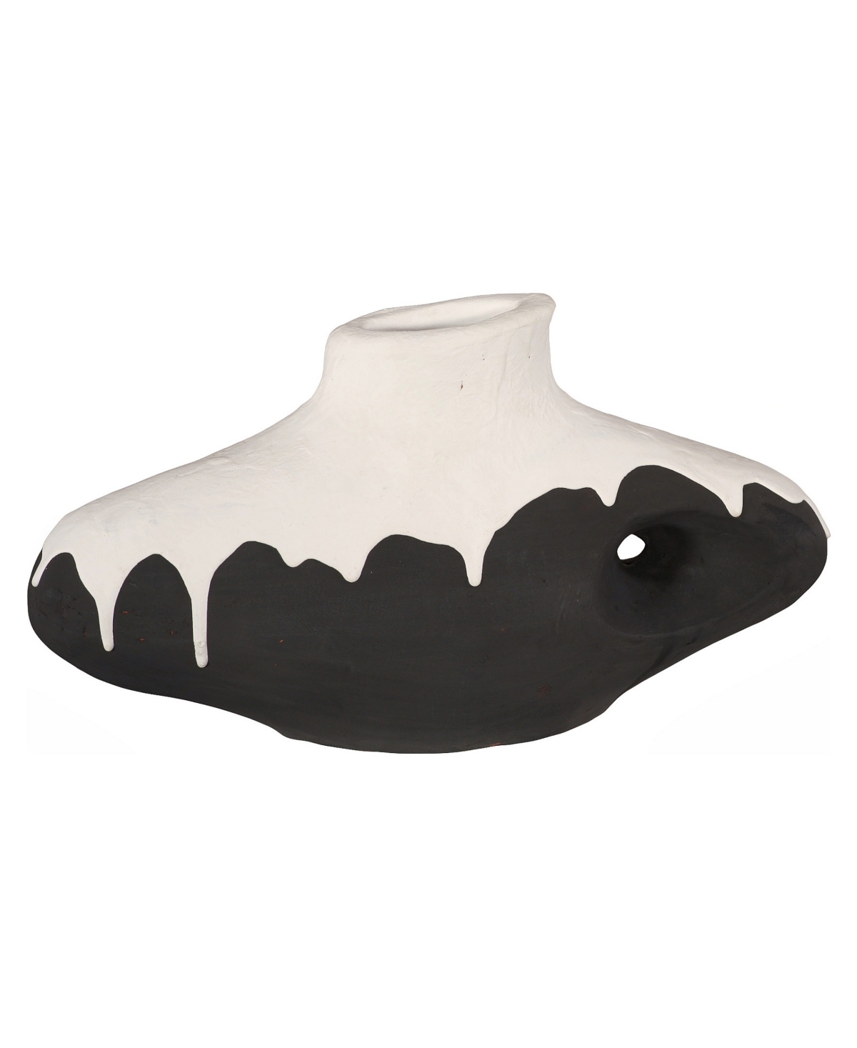 Click here for Phillips Collection Porcelain Wide Drip Vase - Bla... prices