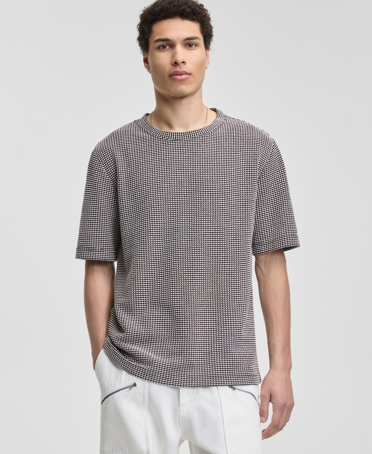 Click here for Mode of One Mens Printed Relaxed Round-Neck T-Shir... prices