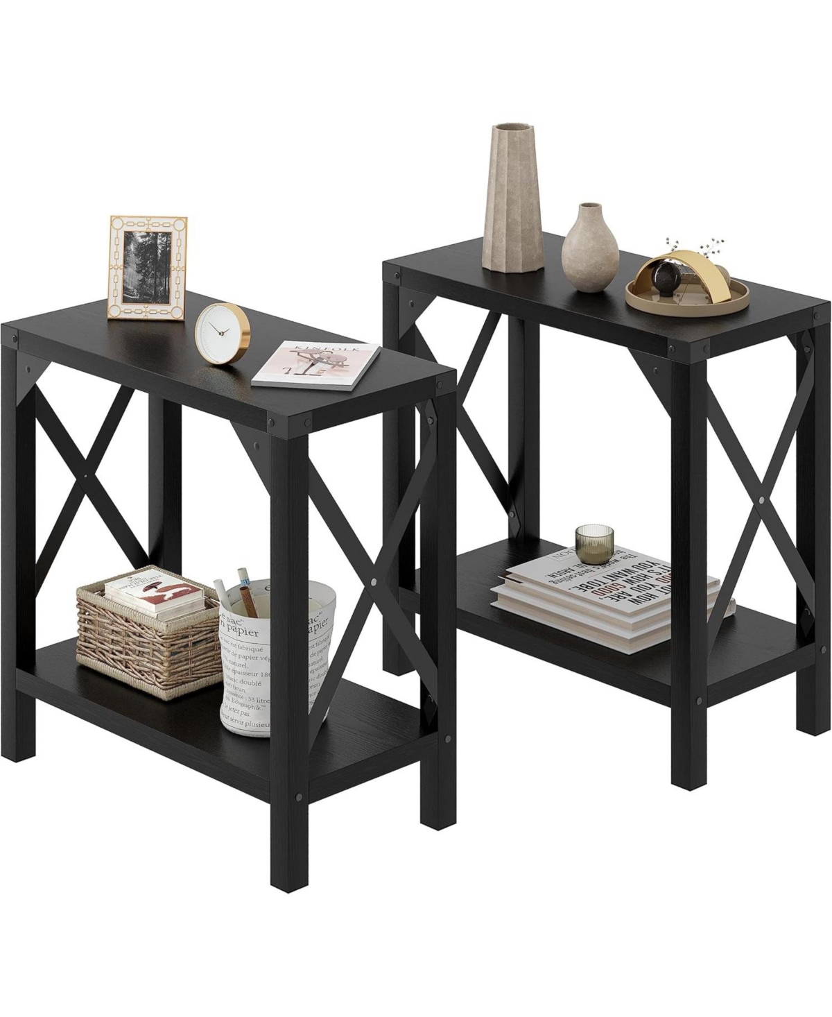 Click here for gaomon Farmhouse End Table for Small Spaces Narrow... prices