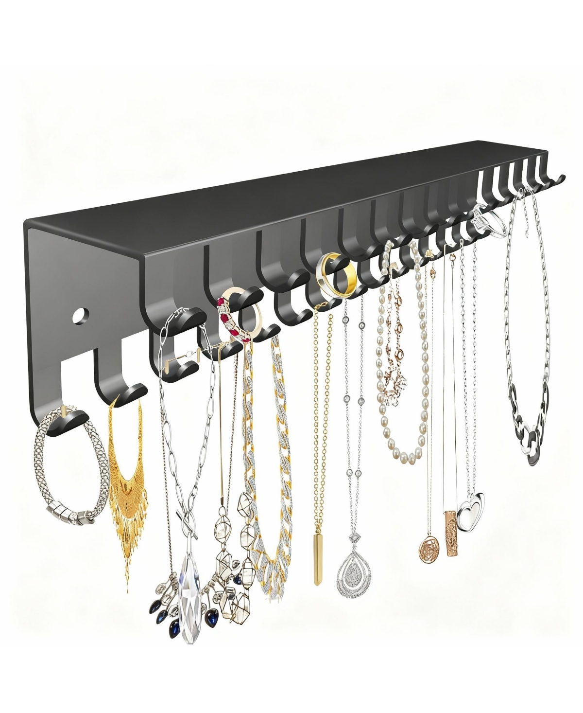 Click here for Yigii Wall Hanging Jewelry Organizer with 30 Hooks... prices